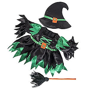 Wicked Witch Costume Teddy Bear Clothes Outfit Fits Most 14" - 18" Build-a-bear and Make Your Own Stuffed Animals