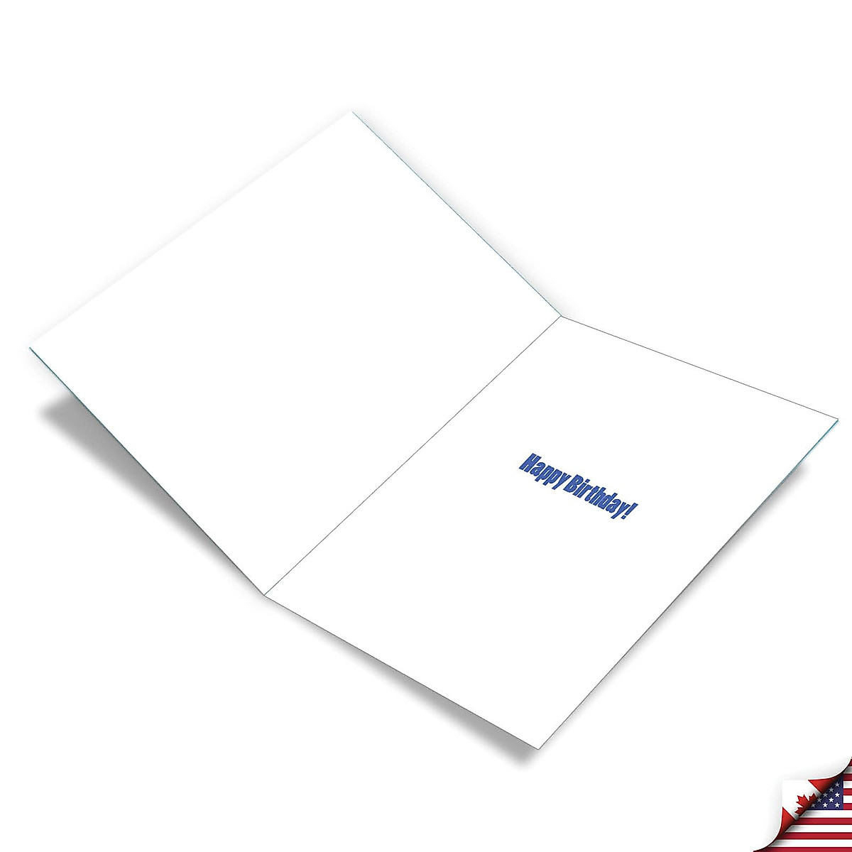 NobleWorks - 1 Large Birthday Greeting Card (8.5 x 11 Inch) - Fun Bday Celebration, Stationery Notecard - Big HB Son J6349BDG