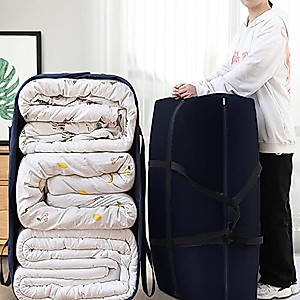 WITERY Large Storage Bags 180L 2PCS Waterproof Moisture Proof with Zipper Back to School Carry Bag for Comforters Blankets Clothes Quilts and Towels,Thick Under Bed Storage Bag Moving Bag USD$2899USD$28.99