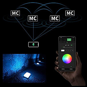 Aputure MC Aputure Amaran AL-MC RGBWW Pocket On Camera Light TLCI/CRI 96+ RGB 0-360 Full Color 3200-6500K Adjustable 0-100% Stepless Dimming with Magnet Adsorption Function,App Control Wireless Charge
