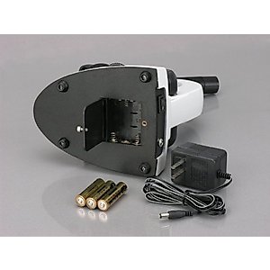 AmScope M158B-2L Cordless Compound Monocular Microscope, WF10x and WF20x Eyepieces, 40x-800x Magnification, Upper and Lower LED Illumination with Rheostat, Brightfield, Single-Lens Condenser, Coaxial Coarse and Fine Focus, Plain Stage, 110V or Battery-Pow