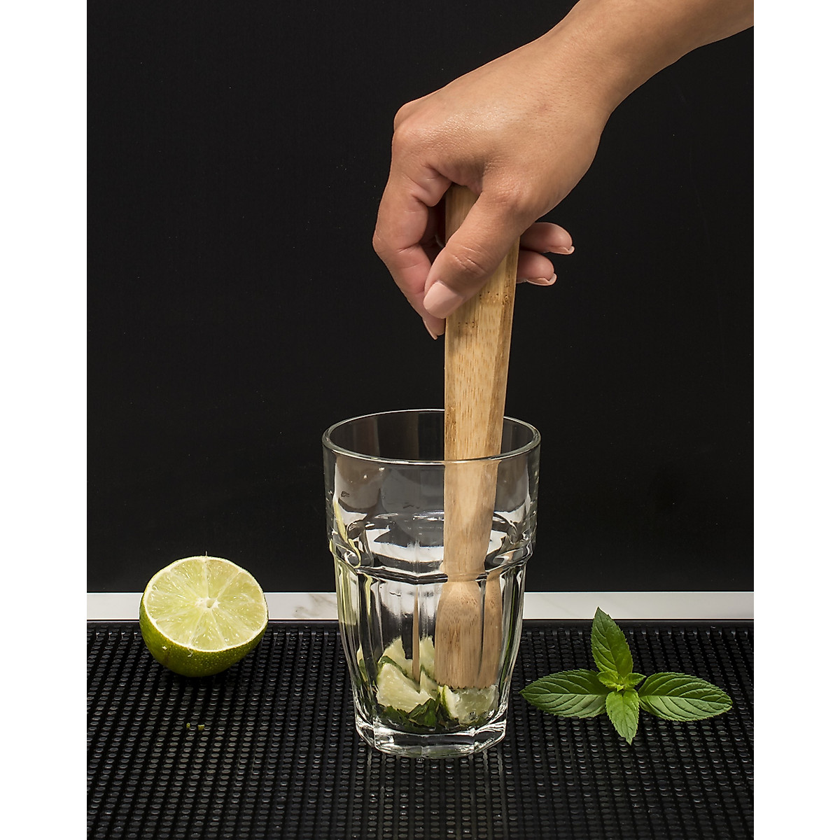 HIC Kitchen Mojito Muddler, Natural Bamboo