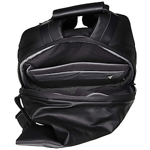 Cote & Ciel Men's Isar Coated Canvas Medium Backpack, Black, One Size