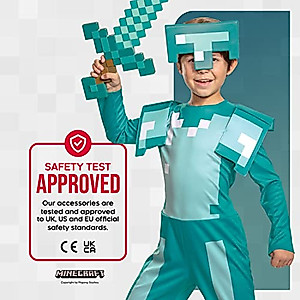 Disguise Minecraft Armor Boys' Jumpsuit Costume Blue, Small (4-6)