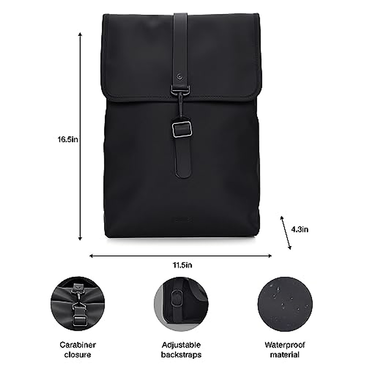 RAINS Rucksack - Black