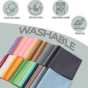 OZXCHIXU 54Pcs Solid Color Fabric Cotton Fat Quarters 9.8''x9.8'' Squares Fabric Bundles for DIY Sewing Scrapbooking Quilting Craft Patchwork, DIY Craft, Scrapbooking Cloth, Assorted Color