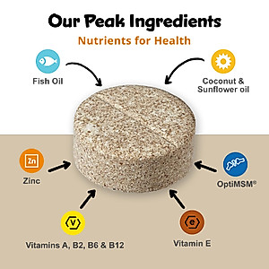 PeakTails Dermatrix, 150 Count Tablets for Dogs, Supports Healthy Skin, Shiny & Reduce Excessive Shedding, Contains MSM, Fish Oil & Omega 3 & 6 Essential Fatty Acids