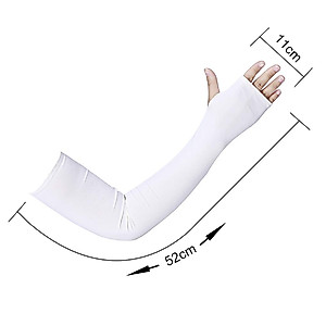 IPENNY 1 Pair UV Protection Cooling Arm Sleeves Cover for Women and Men, Quick Dry No-slip Sun Sleeves Cover for Biking, Gardening, Driving, Fishing, Golf, Hiking