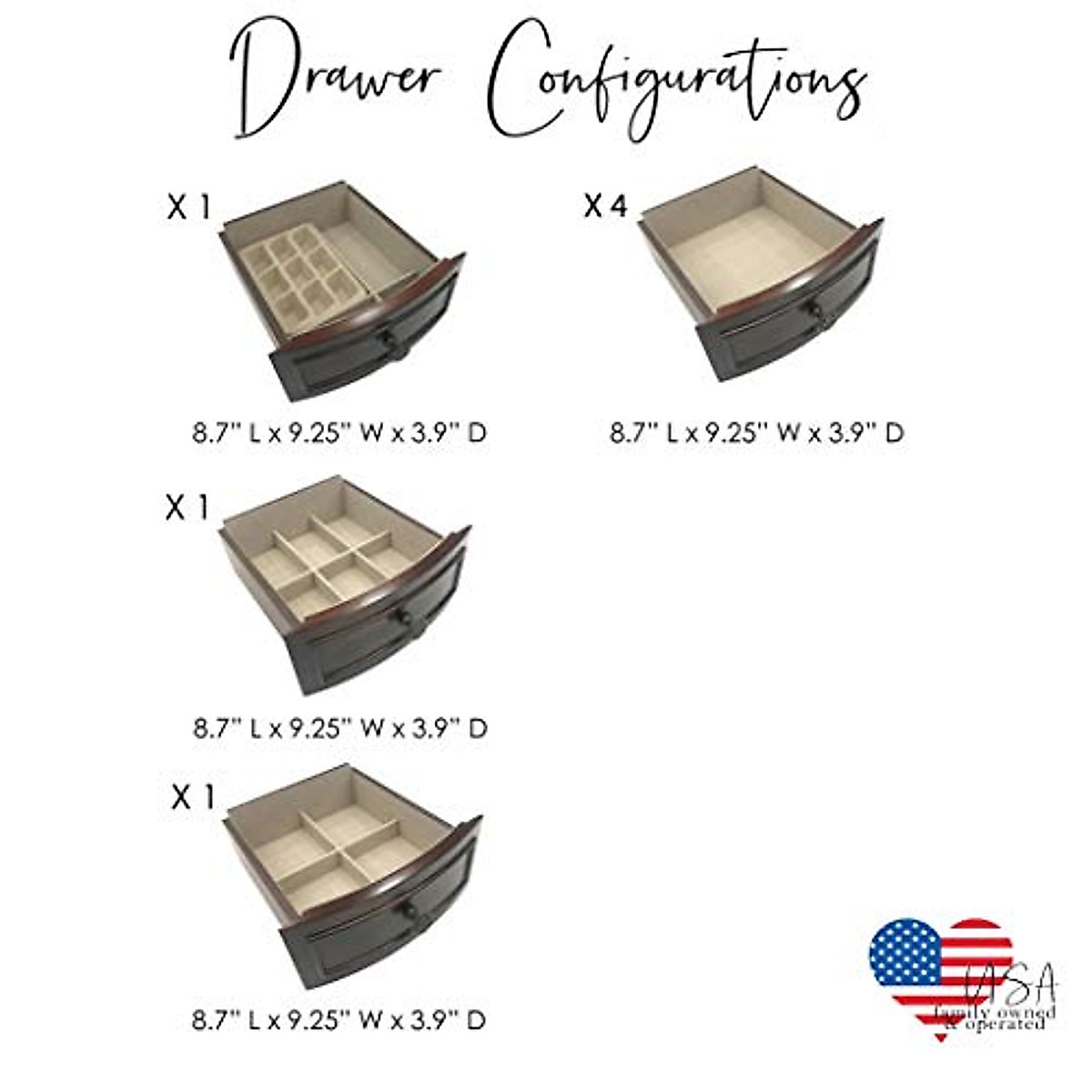 Hives and Honey Bailey Oval Standing Jewelry Armoire Cabinet, Jewelry Storage Organizer with Mirror Lid, Side Doors, 7 Drawers, Jewelry Chest, Jewelry Box for Necklaces, Earrings, Bracelets, Walnut