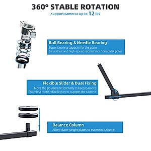 RAUBAY 360 Degree Spinner(Standard Version) Professional Photography Turntable, Rotating Camera Slider, Spinning Photo Video Booth, Spin Platform for Product Photography, Commercial Video, Bullet-time