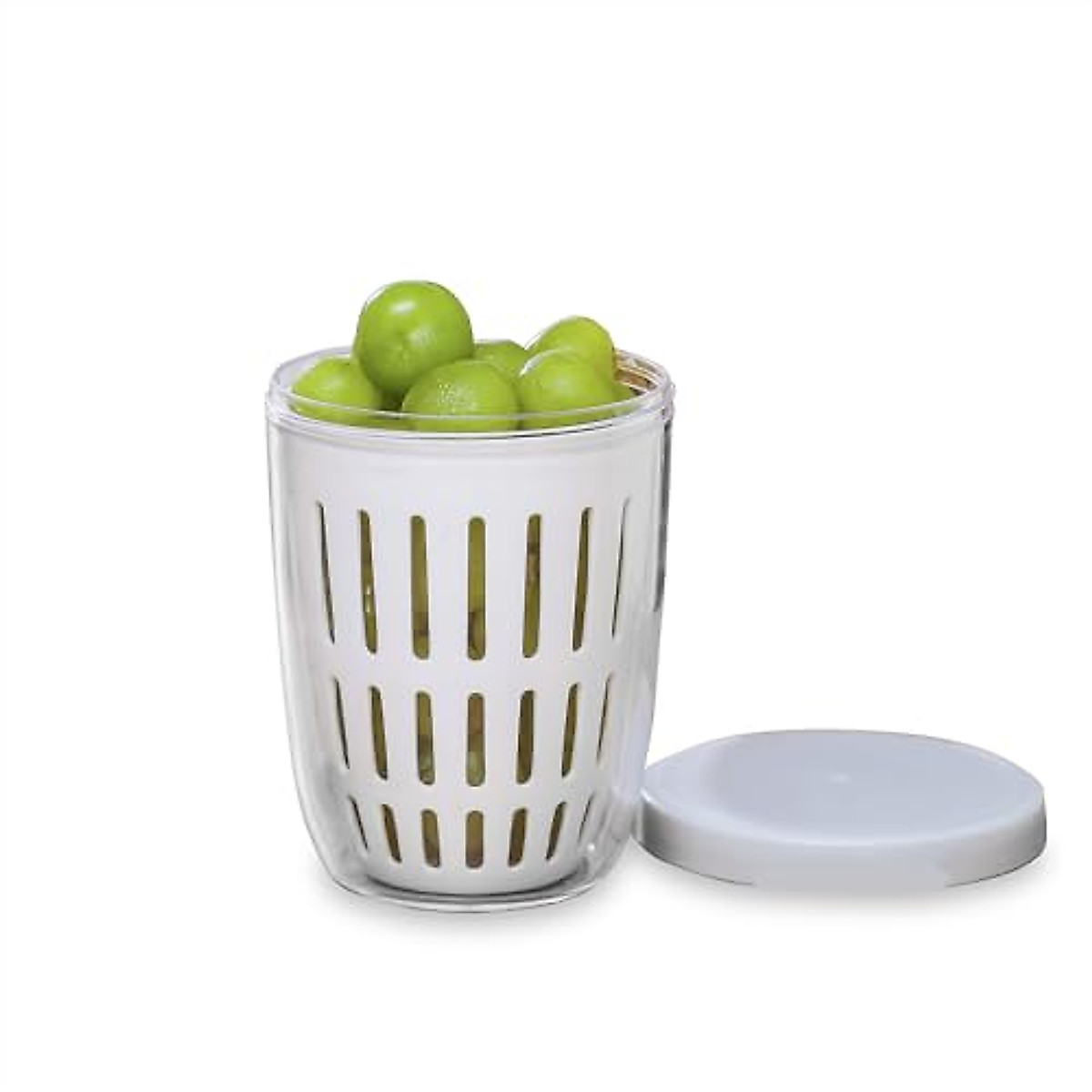 Fruit Salad Cooler Cup with Lid and Fork, Leak Proof, Plastic, Ideal for Office, Party and Travel
