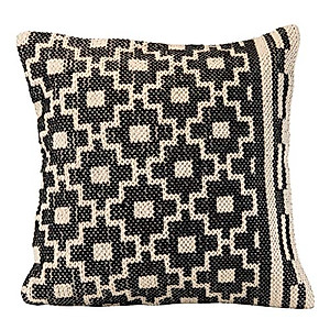 Foreside Home & Garden FIPL09466 Southwest Pattern Hand Woven 18x18 Outdoor Decorative Throw Pillow, Multicolored