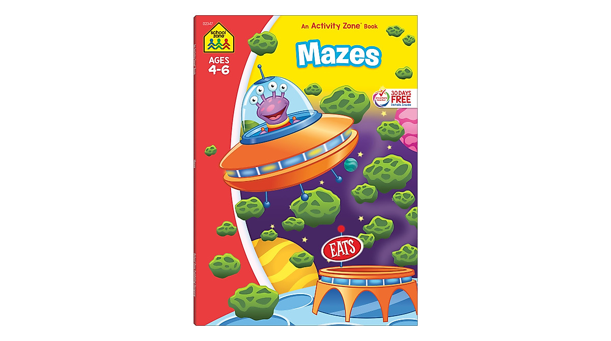 School Zone Maze Workbook for Kids 4-6 | Fun & Educational Puzzles