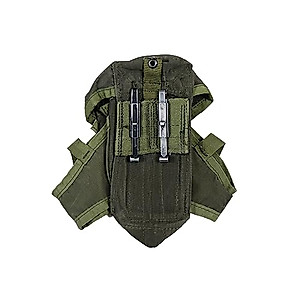 US Military Alice Ammo Pouch Ammunition OD Green (Olive Drab) 30 Round Magazine M16 Rifle Hand Grenade LC-1 Small Arms Case Pouch with Alice Clips LC1