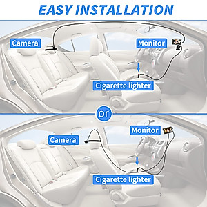 EMSIKC 5 Inch AHD Baby Car Mirror,1080P Sucker Bracket Monitor Display with Infrared Night Vision Function Baby Car Camera,View Infant in Rear Facing Seat with 150°Wide View