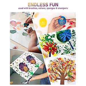 Nicpro 14 Colors Large Washable Paint Set for Kid (16.9 oz,500 ml), Acrylic Bulk Paint Supplies Non Toxic Children Tempera Paint for Art, Craft DIY, Poster & Finger Paint, School, Home,Classroom