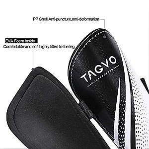 TAGVO Soccer Shin Guards, Kids Youth Lightweight Soccer Equipment with Adjustable Straps, Great Performance Soccer Shin Pads for Boys Girls