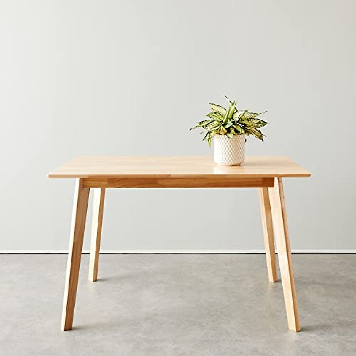 Amazon Basics FSC Certified Solid Wood Kitchen Rectangular Dining Table, Natural Wood, 29.5"D x 47.2"W x 29.5"H