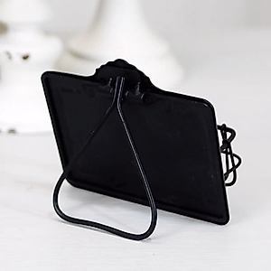 VIP Home & Garden MT2154 Vintage Style Business Card Holder, Antiqued, Dark Brown Finish, Metal