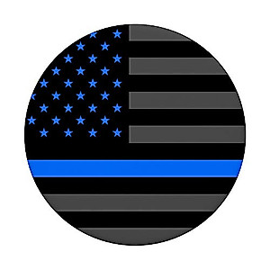 Thin Blue Line Pop Sockets Police Flag American Blue Stars PopSockets PopGrip: Swappable Grip for Phones & Tablets