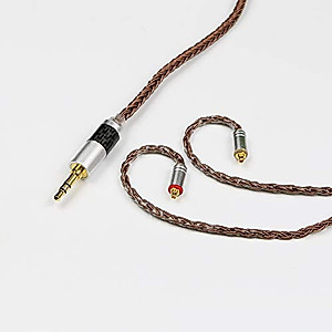 16 Core Silver Plated MMCX Replacement Cable, Senlee Upgrade Silver Plated Cable Detachable Earphone Cable 3.5MM Plug for SHURE SE215 SE846 SE425 TIN Audio T2 UE900 Earphones(3.5MM Plug, MMCX)