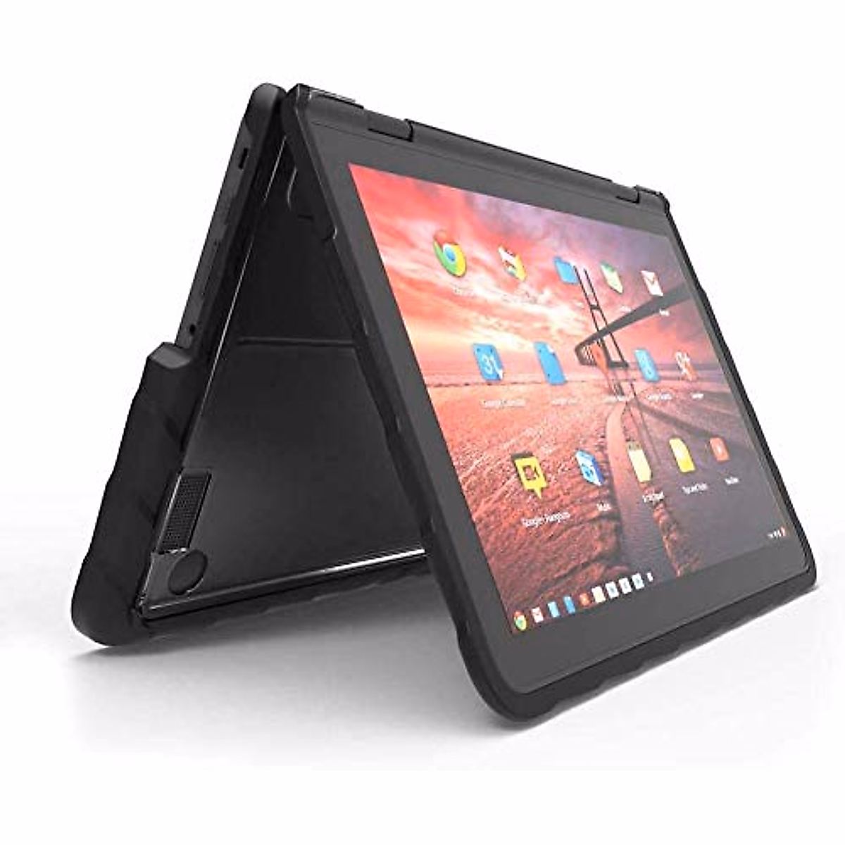 Gumdrop DropTech Laptop Case Fits Lenovo 300e Chromebook (1st Gen ONLY). Designed for K-12 Students, Teachers and Classrooms – Rugged, Shockproof Bumpers for Reliable Device Protection– Black