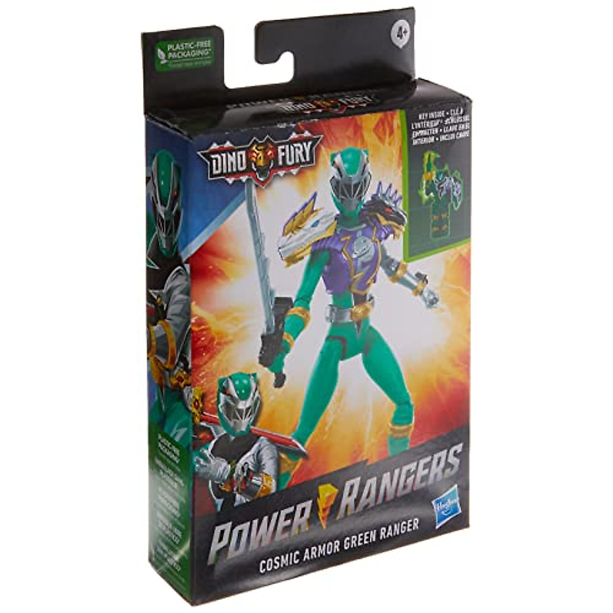 Power Rangers Dino Fury Cosmic Armor Green Ranger, 6-Inch Action Figures Make Great Gifts for Boys and Girls Ages 4 and Up
