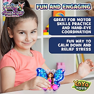 YoYa Toys Fairy Butterfly Ring Toss Handheld Game - Games for Kids Handheld with Cute Pixie Design, Classic-Style Retro Game, Portable & Travel-Friendly Handheld Games for Kids
