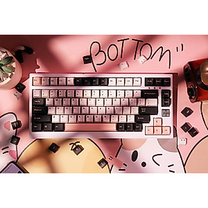 EPOMAKER Eclair 75% Hot Swappable Programmable RGB Bluetooth 5.0/2.4GHz/Wired Gaming Keyboard Kit NKRO with Sound Absorption Foam, Multimedia Wheel Control, 3000mAh Battery for Mac/Win (Eclair White)