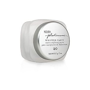 Kenra Platinum Whipped Taffy 20 | Matte Defining Paste | Delivers An Ultra-Matte, Firm Hold Finish | Sculpts, Smooths & Texturizes Styles | All Hair Types | 2fl. Oz