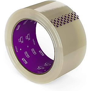 Rollo No Noise Packing Tape - Silent Shipping Tape 60 Yards x 2" Wide x 2.6 Mil Thick (6 Refill Rolls) - Clear Heavy Duty Industrial Quiet Tape for Packaging, Shipping, Moving, Storage with No Bubbles