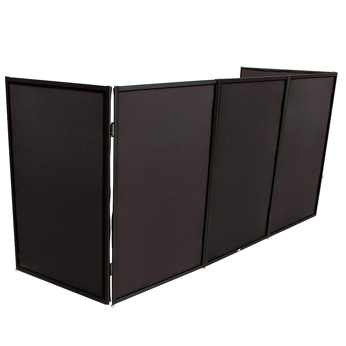 Prox XF-5X3048B 5 Panel Black Frame DJ Facade W-Stainless Quick Release 180 Deg. Hinges
