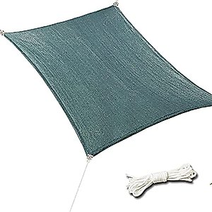 ALBN-Shading net Shade Cloth Net with Upgrade Grommets 80% Shading Rate HDPE UV Protection for Courtyard Garden Flower Plant (Color : Dark Green, Size : 1x5m)