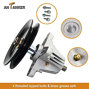 Antanker Spindle 918-04822A 918-04822B 618-04822 for MTD Cub Cadet Troy Bilt 918-04889 918-04950, for Rotary 14328, for Oregon 82-058 42" Mower Deck Tractor Riding Mower 30'' Mini Riders LTX1040