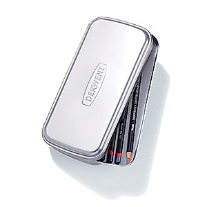 Derwent Pencil Tin (2300582) , Silver, 1 Count (Pack of 1)
