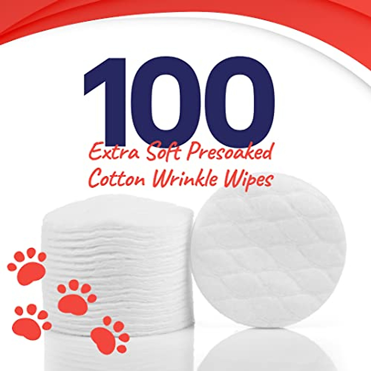 Petpost | Bulldog Wrinkle Wipes for Dogs - Natural Coconut Oil Formula Cleans and Soothes Pug Wrinkles and Folds - 100 Ultra Soft Cotton Pads