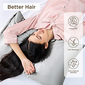 Bedsure King Size Satin Pillowcase Set of 2 - Navy Silky Pillow Cases for Hair and Skin 20x36 Inches, Pillow Covers with Envelope Closure, Similar to Silk Pillow Cases, Gifts for Women Men