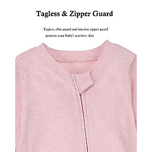 Aablexema Baby Footie Pajamas with Mittens - 3 Pcs Infant Girls Boys Footed Onesies Sleeper Newborn Cotton Sleepwear Outfits (GKPD01(Zipper), 0-3 Months)