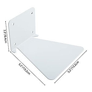 RealPlus 8pcs Invisible Floating Bookshelf for Wall Iron Floating Book Shelves Heavy Duty Book Organizer, White