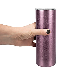 Elanze Designs Cheetah Animal Print Wrap-Around Design 20 Ounce Insulated Stainless Steel Coffee Travel Tumbler Mug Cup, Slide Top Lid & Reusable Straw, Rose Gold Glitter