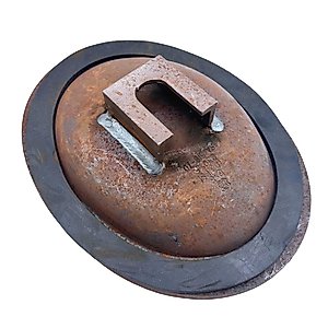 Boiler Handhole Cover | Carbon Steel 6" x 8" Flat Code Handhole Plates - Clip Style (Complete Top Assembly)