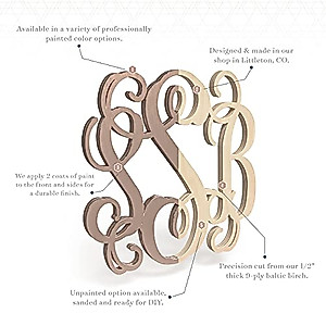 Personalized Custom Wooden Name Sign - BROOKLYN Font Baby Name Sign For Nursery and Wall Decor (12"-55" Wide) - PAINTED Wood Letter Nursery Decor - Wall Art For Girl or Boy Room By 48 Hour Monogram