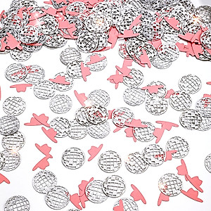 Sherr 400 Pcs Wedding Table Confetti Wedding Hat Confetti 70s 80s Disco Ball Cowgirl Party Decorations Engagement Party Supplies Girls Night Birthday Favors for Western Cowboy (Classic Style)