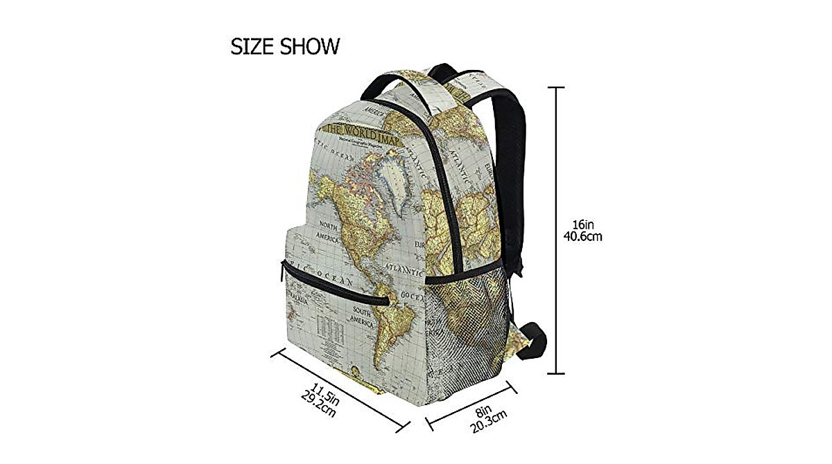 Nander Travel World Map Backpack for School & Travel | Stylish & Durable