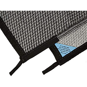Stylish Camping GA1 Reversible Graphic Patio Mat-8' x 12', Black/Silver