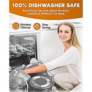 Gotham Steel 11 Inch Non Stick Frying Pan Nonstick Pan with Ceramic Copper Coating for Long Lasting Nonstick Frying Pan Skillet for Cooking with Stay Cool Handle, Oven/Dishwasher Safe, Non Toxic