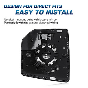 Youxmoto Fit for Ford F150 2015-2020 Passenger Right Side Heated Mirror Glass, Compatible with Ford F-150 2015 2016 2017 2018 2019 2020 Side View Convex Mirror Glass, Fit FL3Z17K707A