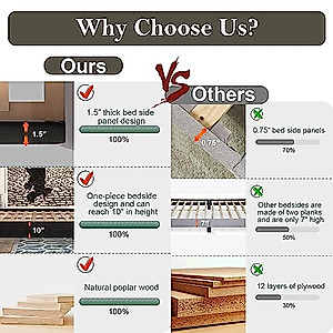 Nathaniel Home King Size Platform Bed Frame with Headboard, Velvet Upholstered Tufted Bed Frame King with Diamond Button Footboard, Bunkie Slats, Easy Assembly, No Box Spring Needed