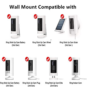 4 Pack Adhesive Wall Mount Compatible with Ring Stick Up Cam Wired/Battery and Ring Indoor Cam(1st Gen and 2nd Gen) Camera,360 Degree Adjustable Mounting Bracket