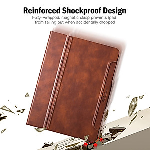 Antbox Case for iPad Mini 7 A17 Pro Case, iPad Mini 7th/6th Generation Case (2024/2021) with Pencil Holder Vegan Leather Smart Cover with Auto Sleep/Wake Stand Function